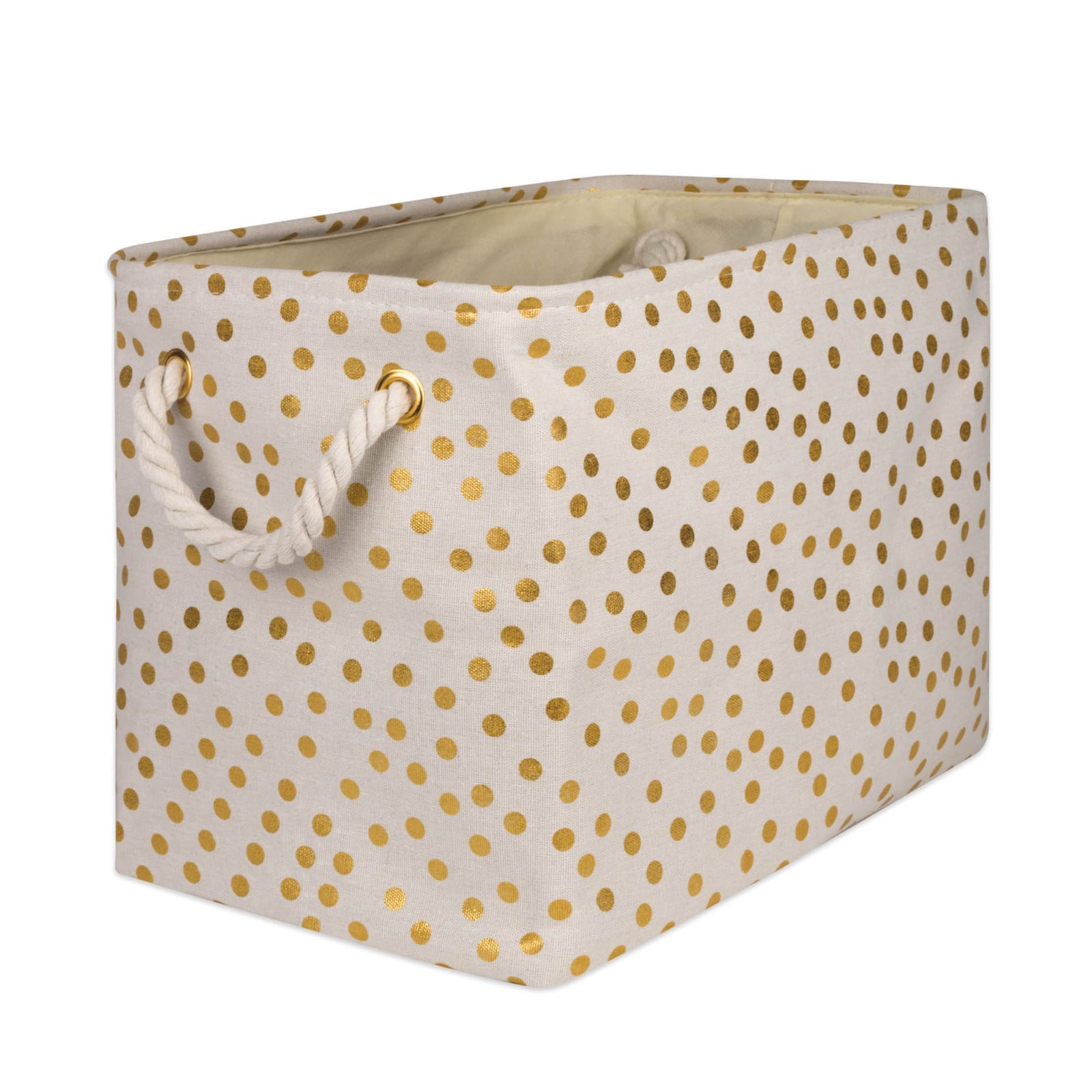 DII® Large Rectangle Gold Dots Polyester Bin | Michaels