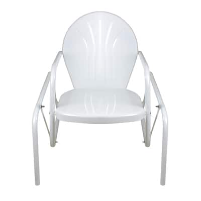 Outdoor Retro Metal Tulip Glider Patio Chair | Michaels