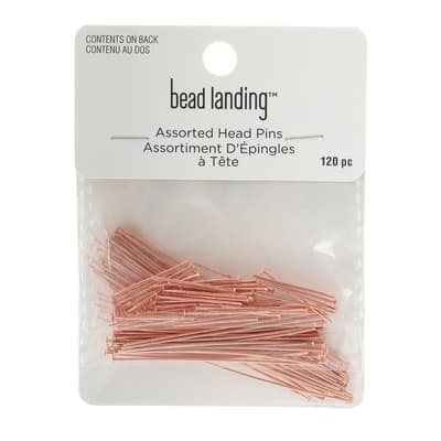 Mixed Head Pins, 120ct. by Bead Landing™, Color: Copper | Michaels