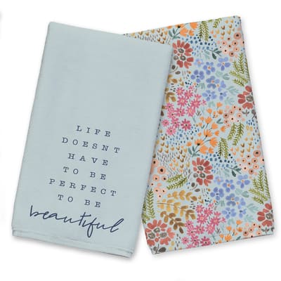 Life is Beautiful Tea Towel Set | Michaels