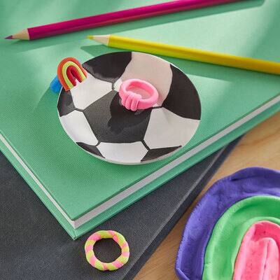 Kids Air-Dry Clay Soccer Ball Trinket Tray | Projects | Michaels