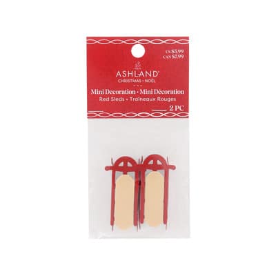 Mini Red Christmas Sleds by Ashland®, 2ct. | Michaels