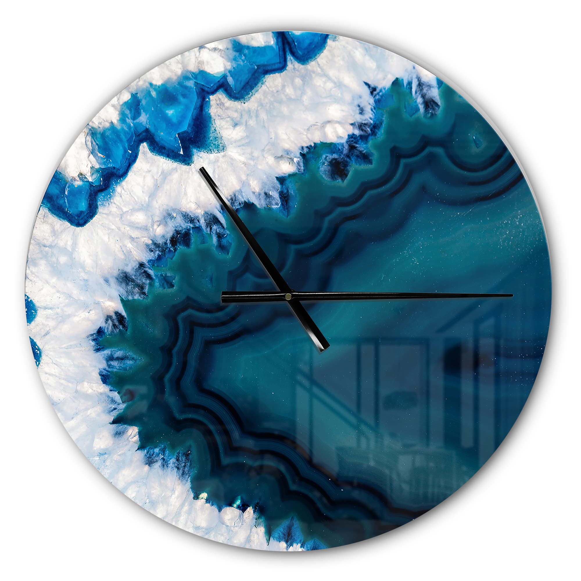 Designart Blue Brazilian Geode Wall Clock | Michaels