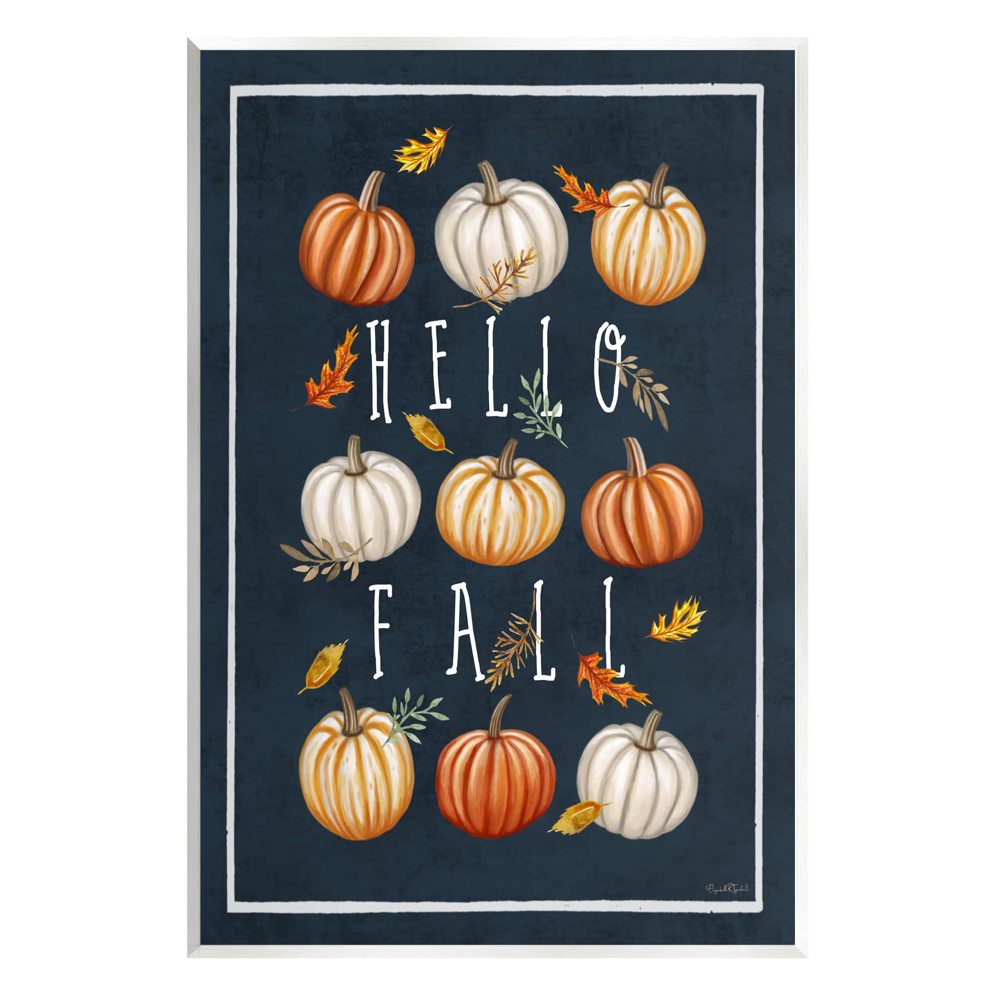 Stupell Industries Hello Fall Mixed Pumpkins Wall Plaque Art | Michaels