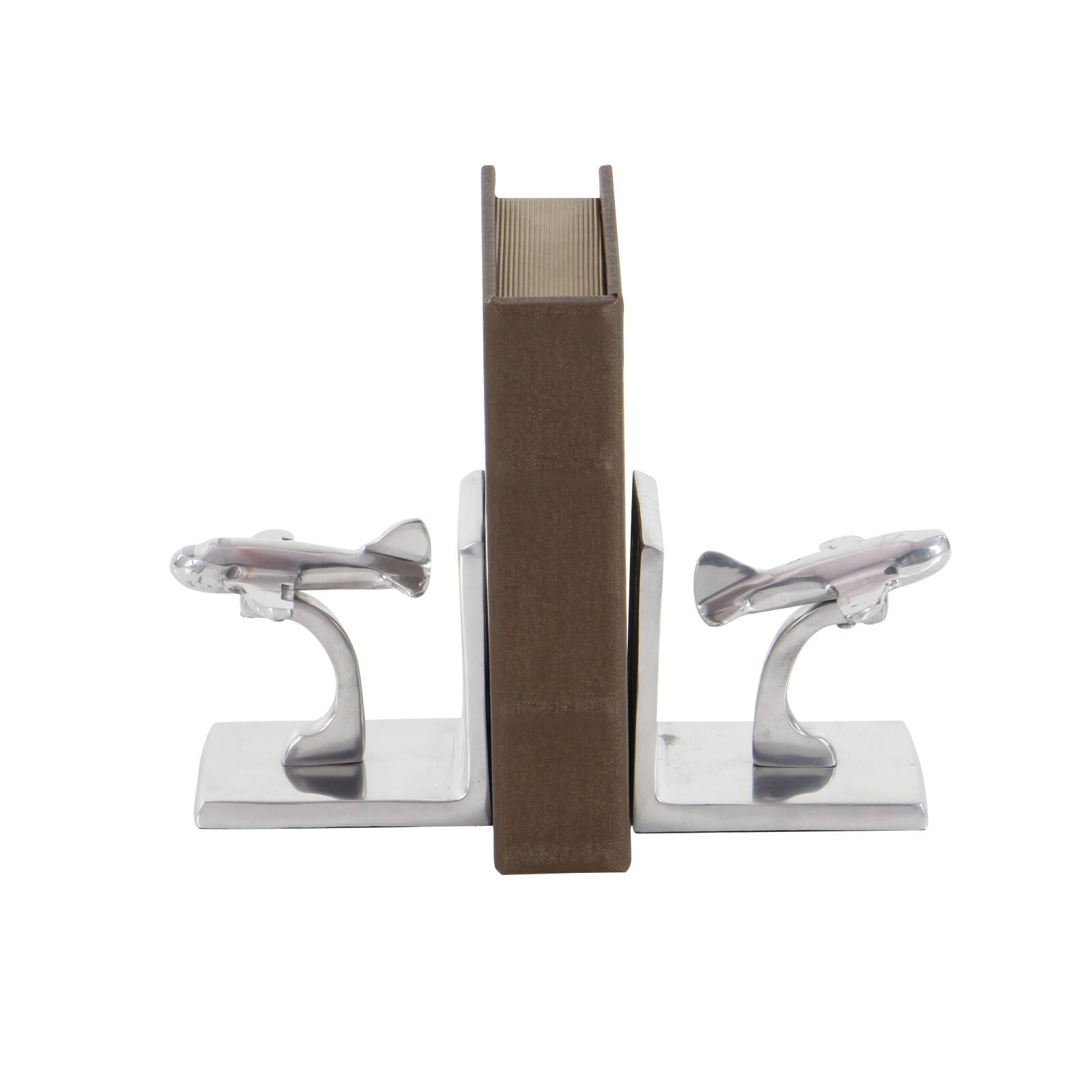 5" Silver Aluminum Contemporary Plane Bookends | Michaels