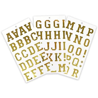 Golden Vinyl Alphabet Sticker Sheets by Recollections™ | Michaels
