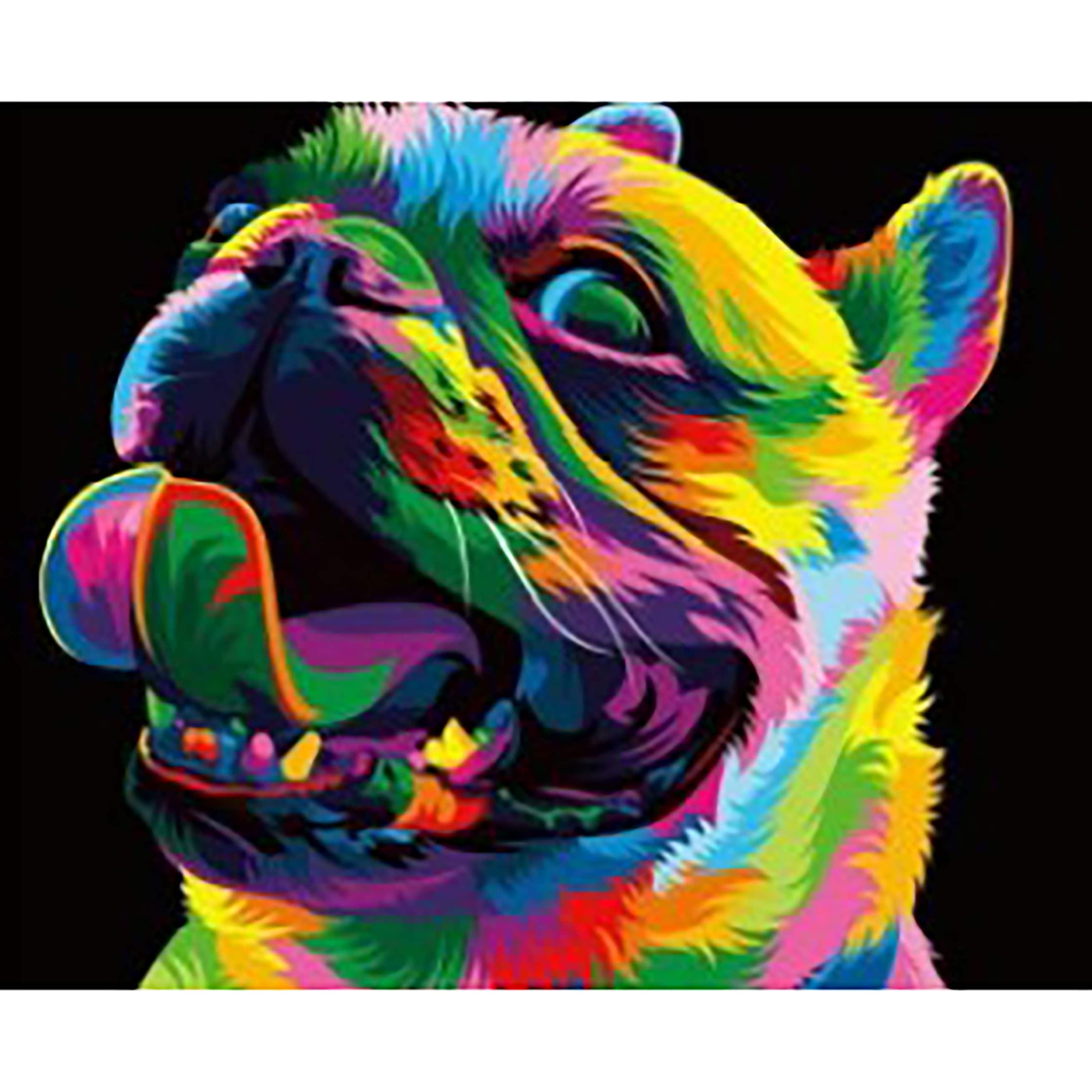 Sparkly Selections Colorful Pug Diamond Painting Kit, Square Diamonds ...