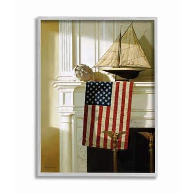 Stupell Industries Americana Mantle Wall Art in Gray Frame | Michaels