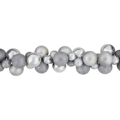 6ft. Shatterproof Silver Christmas Ornament Garland | Michaels