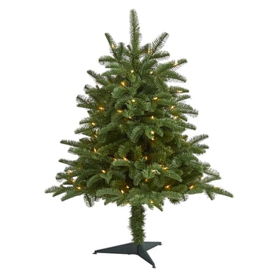 3ft. Pre-Lit South Carolina Spruce Artificial Christmas Tree, White ...