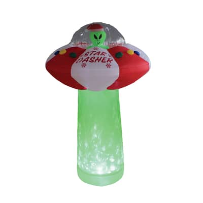 7ft. Inflatable Star Dasher UFO with Tractor Beam | Michaels