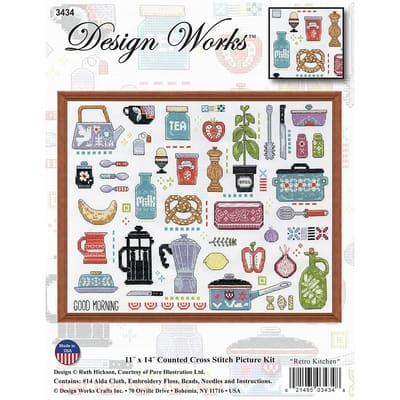 Design Works™ Retro Kitchen Counted Cross Stitch Kit | Michaels
