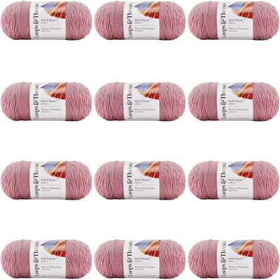 Buy in Bulk - 12 Pack: Soft Classic™ Solid Yarn by Loops & Threads ...