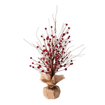 Glitzhome® Christmas Red Berry Table Tree | Michaels
