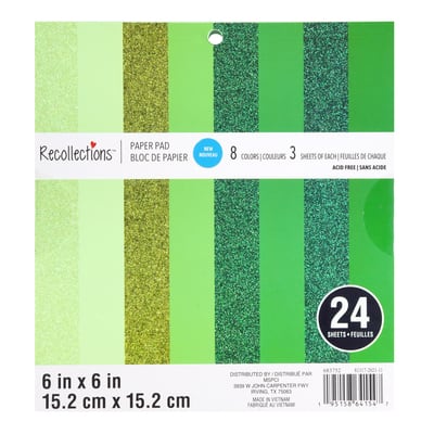 Green Paper Pad by Recollections™, 6" x 6" | Michaels
