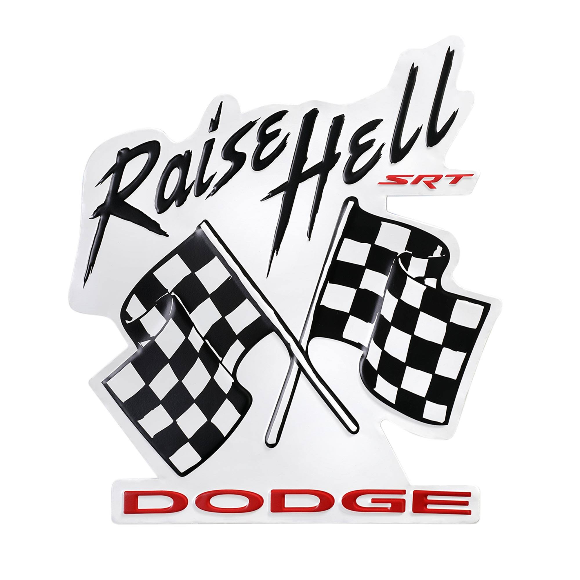 Dodge Raise Hell Flags Embossed Shaped Metal Wall Sign | Michaels