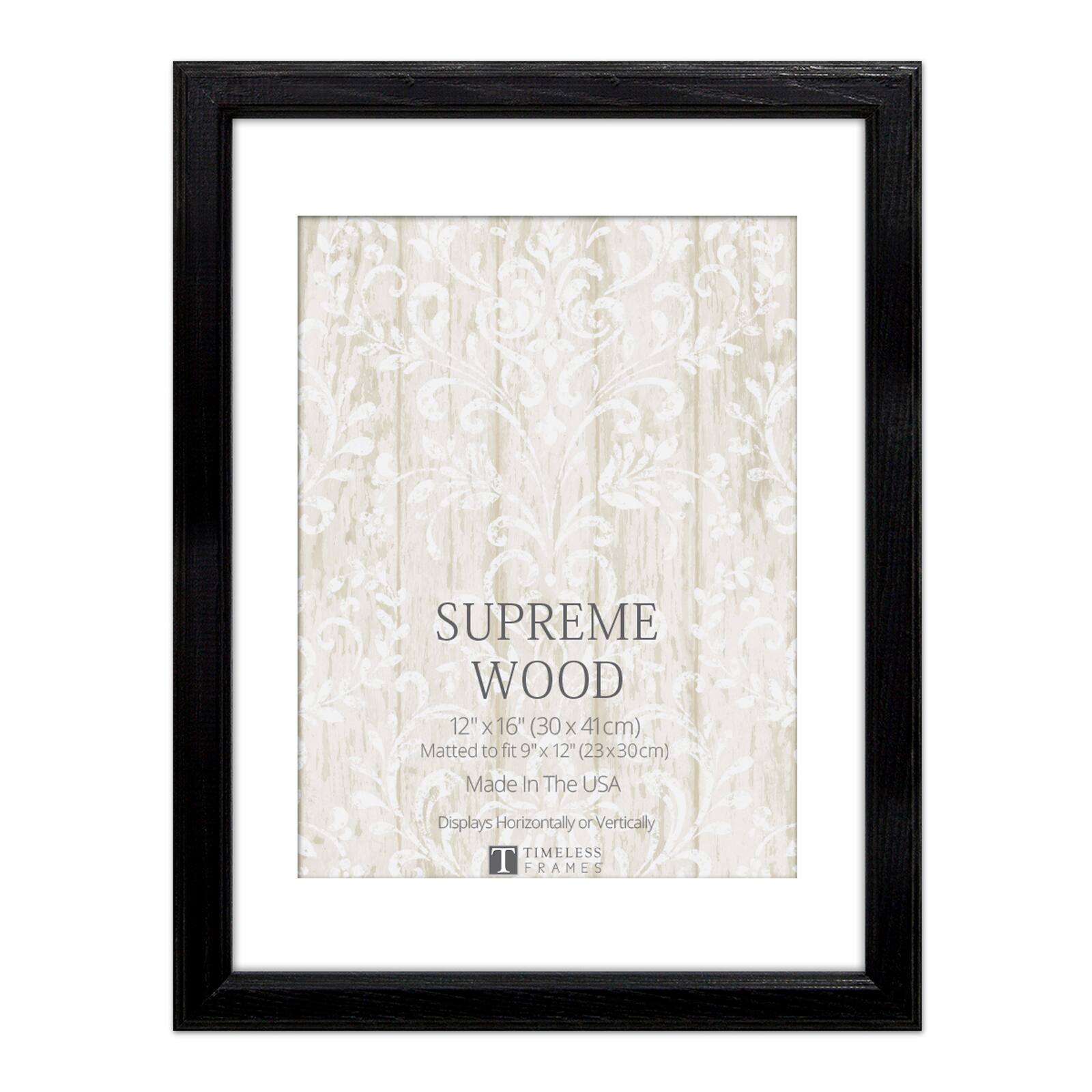 Timeless Frames® Supreme Black Wood Frame with Mat | Michaels