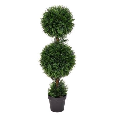 3ft. Potted Cedar Double Ball Topiary Tree | Michaels