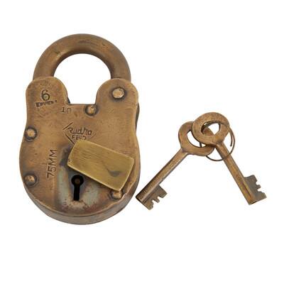 Brass Iron Eclectic Lock And Key, 3" x 4" | Michaels