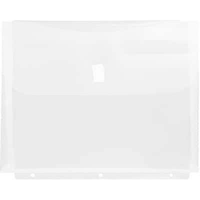 JAM Paper 9.5" x 11.5" Hook & Loop Closure 3-Hole Punch Plastic ...