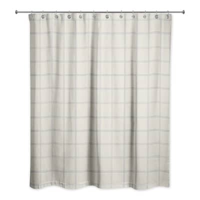 Cream and Gray Check Shower Curtain | Michaels