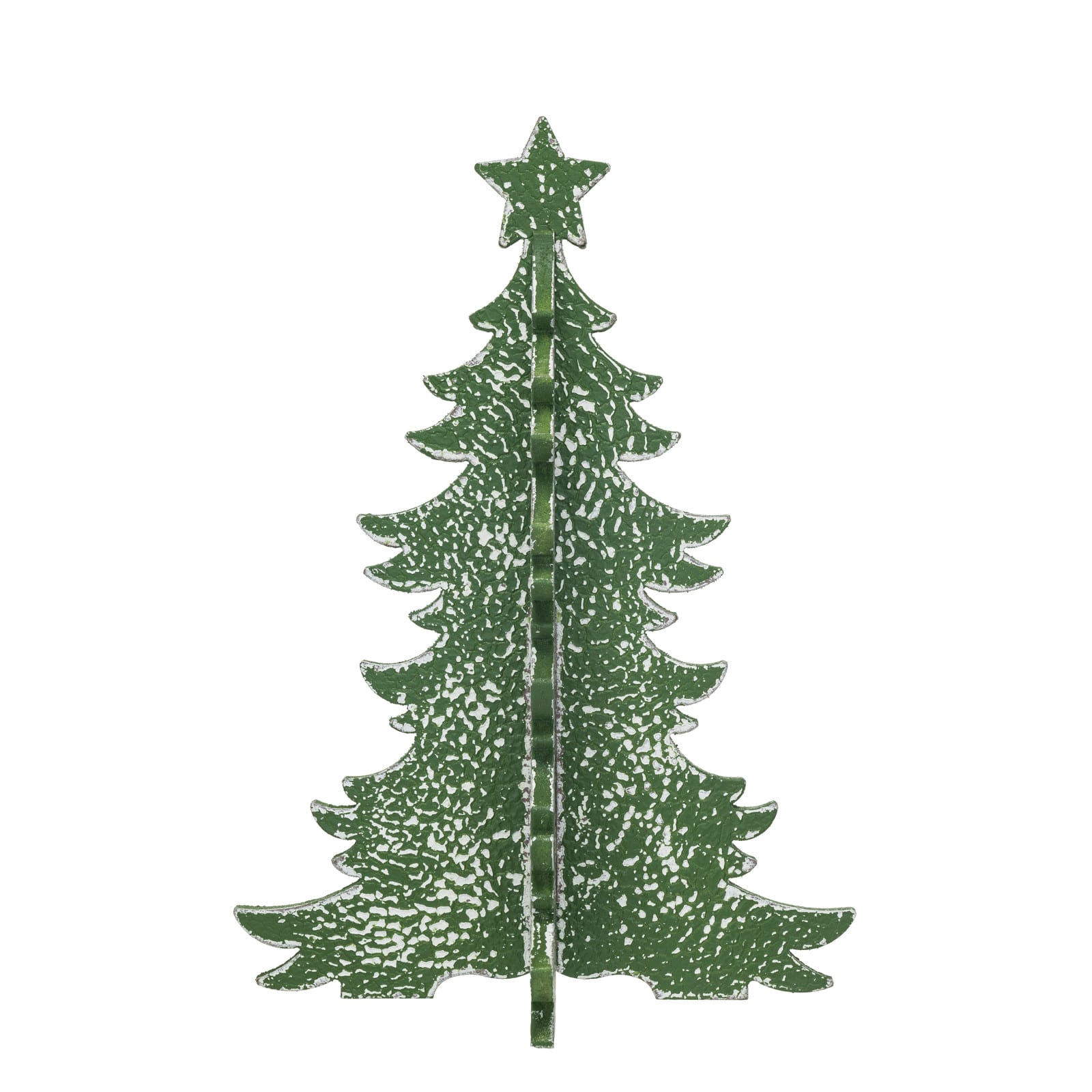 Hello Honey® 15.25" Distressed Green Interlocking Christmas Tree with ...