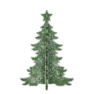 Hello Honey® 15.25" Distressed Green Interlocking Christmas Tree with ...