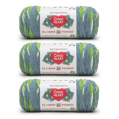 3 Pack Red Heart® All In One Flower Power™ Yarn, Color: Come On Clover ...