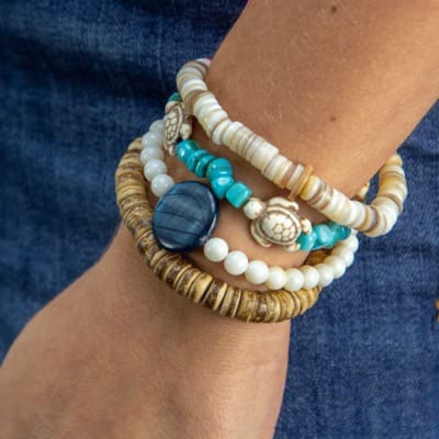 Turtle and Shell Stretch Bracelet Stack | Projects | Michaels