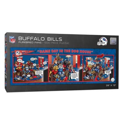 NFL Game Day in the Dog House 1,000 Piece Puzzle, Color: Buffalo Bills ...