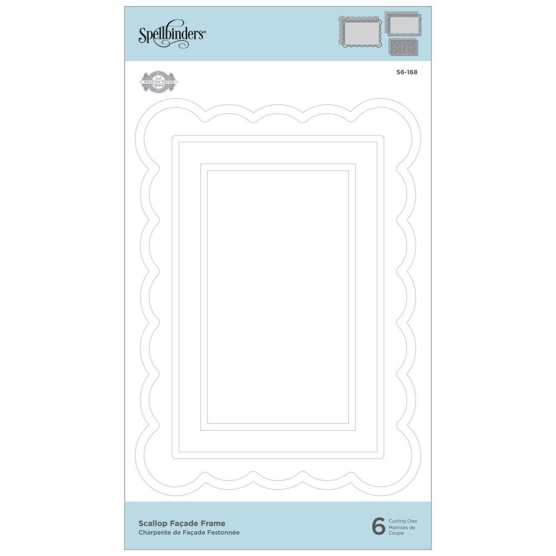 Spellbinders® Scallop Facade Frame Etched Die Set | Michaels