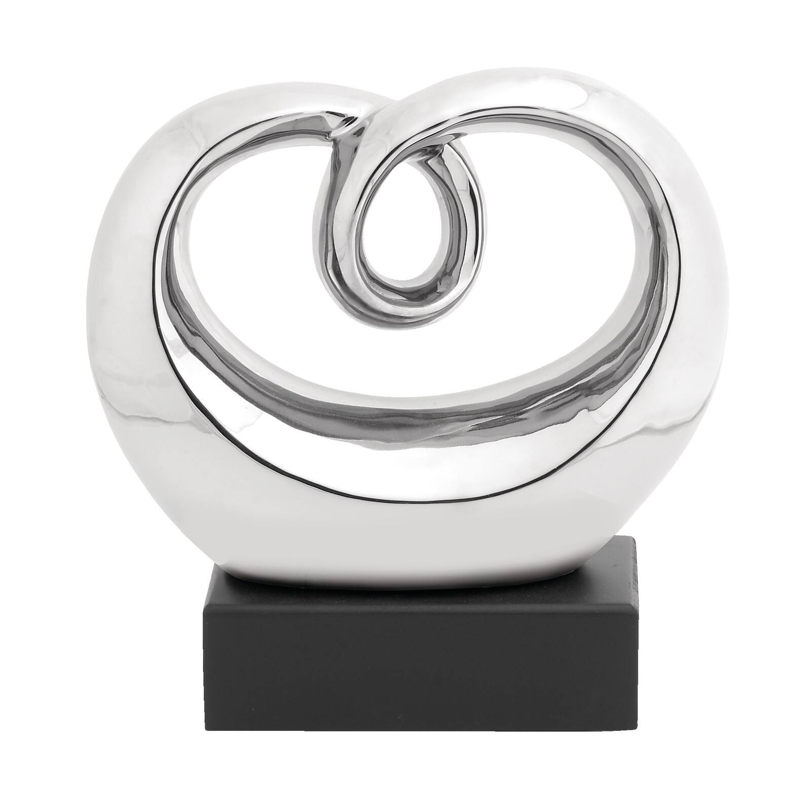 10" Silver Ceramic Modern Abstract Sculpture | Michaels