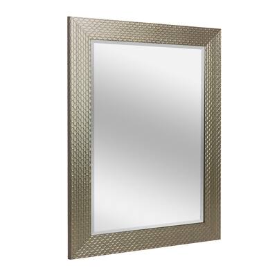 Head West Honeycomb Champagne Silver Beveled Glass Wall Mirror | Michaels