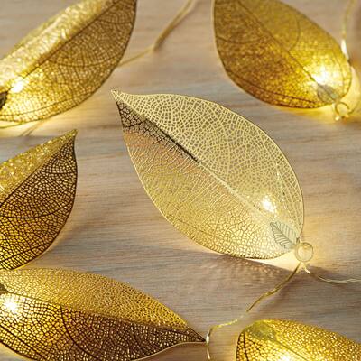 10ct. Warm White LED Gold Leaf String Lights by Ashland® | Michaels