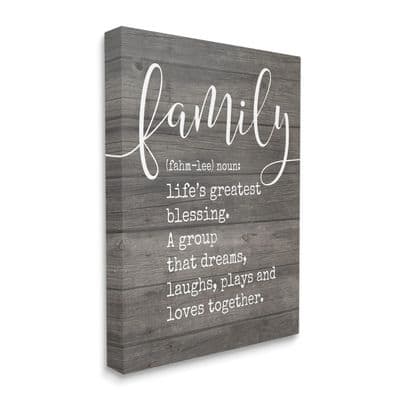 Stupell Industries Family Definition Planked Canvas Wall Art | Michaels