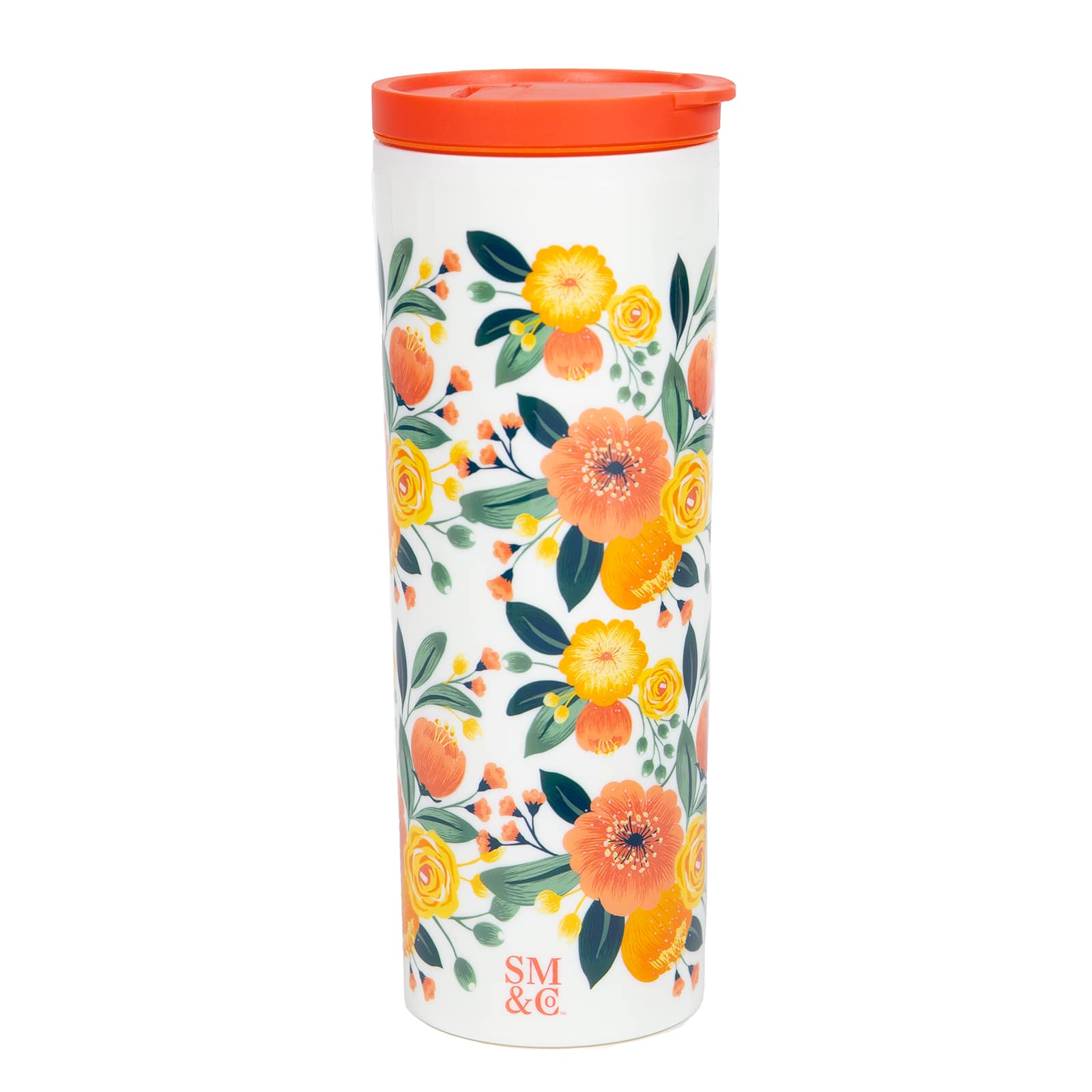 Steel Mill & Co.® Orange Floral Thermal Mug | Michaels