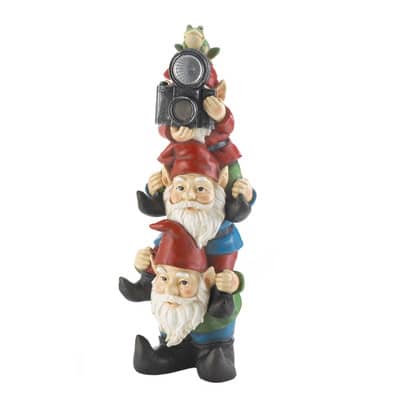 15.5" Stacked Gnomes Solar Figurine | Michaels