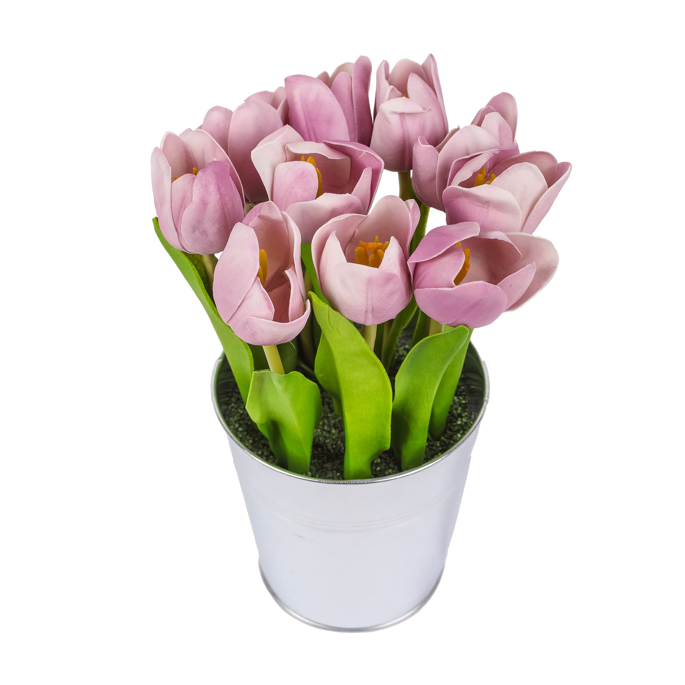 9" Tulip Bouquet in Metal Pot | Michaels