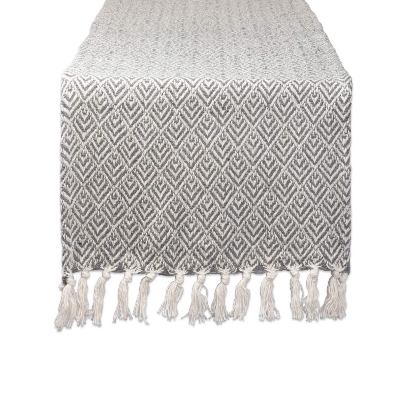 DII® 72" Gray Diamond Woven Table Runner | Michaels