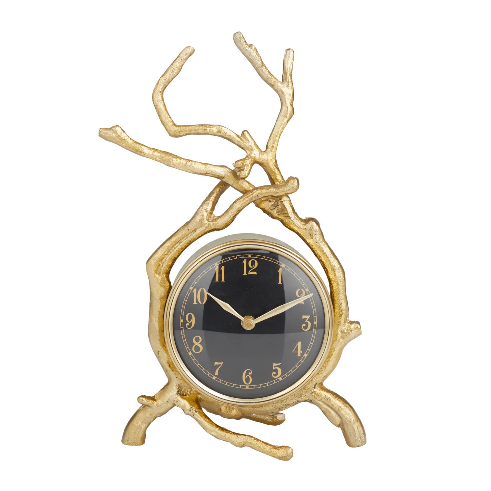 Gold Contemporary Abstract Clock, 8" x 4" x 13" | Michaels