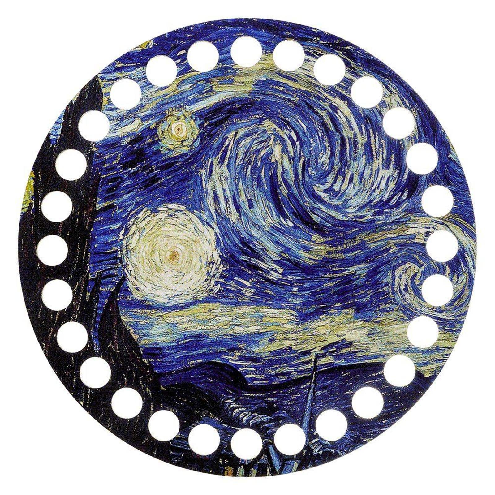 Wonderland Crafts Famous Paintings Starry Night Round Thread Organizer ...