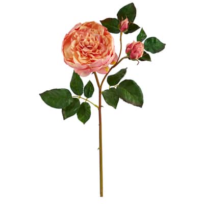 Peach & Pink Rose Stem, 6ct. | Michaels