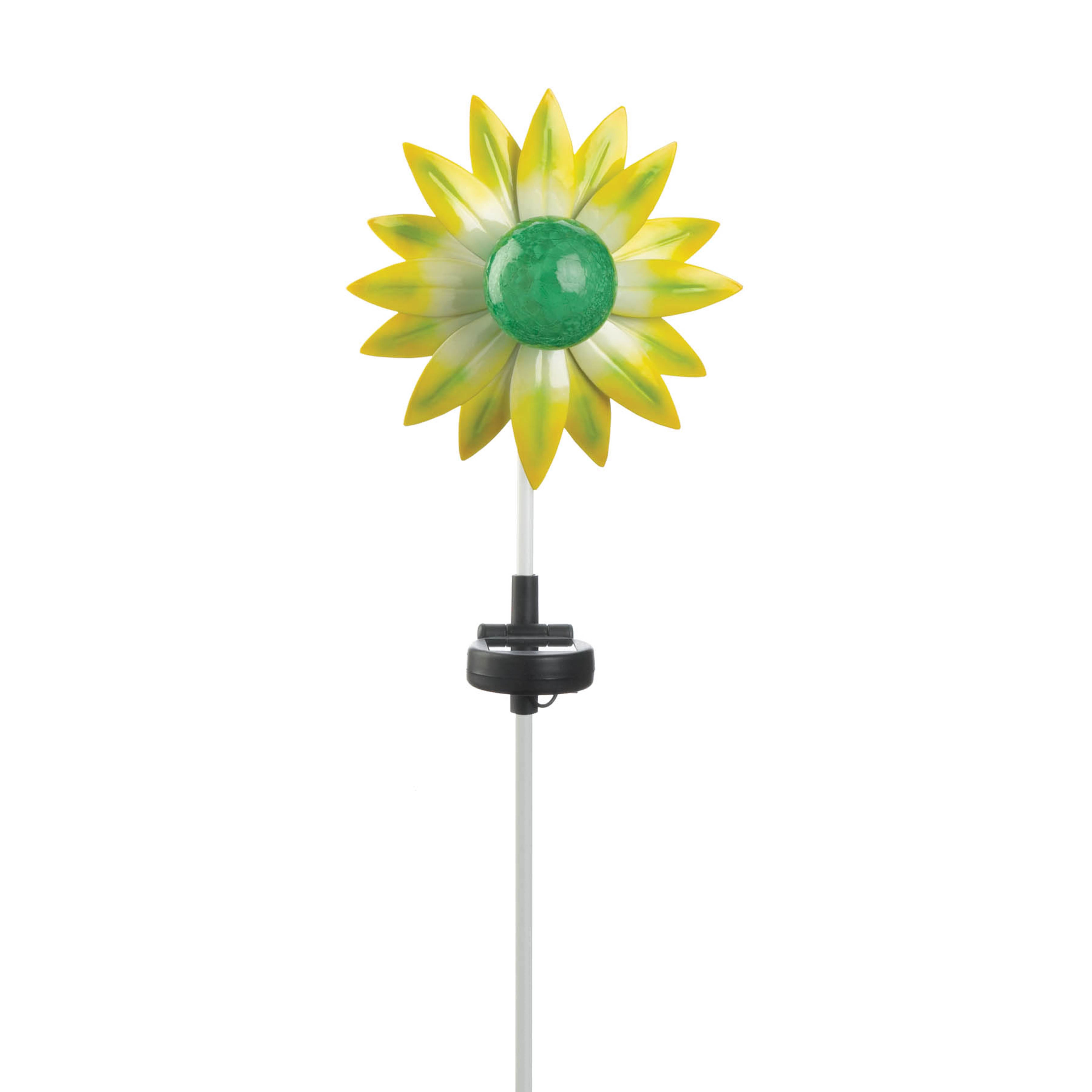 21.5" Green and Yellow Flower Solar Stake | Michaels