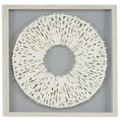 White Paper Handmade Geometric Circle Framed Shadow Box | Michaels