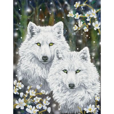 Diamond Dotz® Advanced Winter Wolves Diamond Painting Kit | Michaels