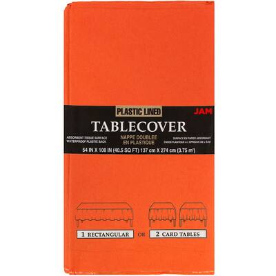 JAM Paper 108" Rectangular Plastic Lined Paper Table Cover | Michaels