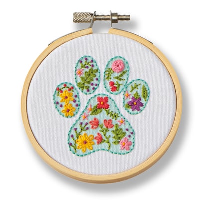 Paw Embroidery Kit by Loops & Threads® | Michaels