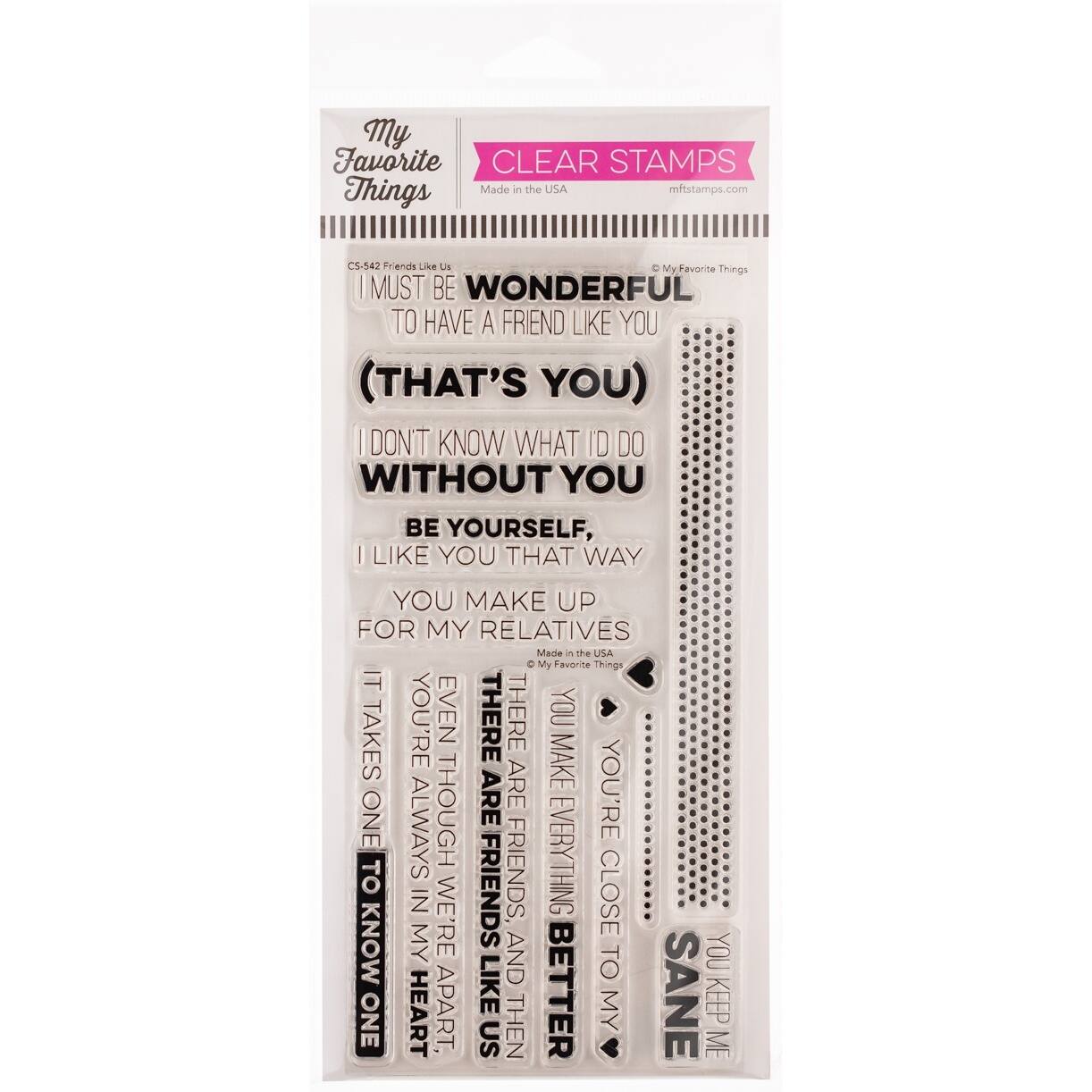 My Favorite Things® Friends Like Us Clear Stamps | Michaels