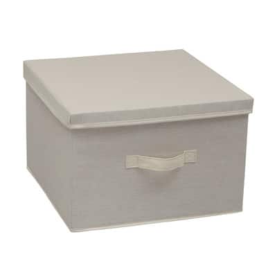 Household Essentials Canvas Storage Box with Lid | Michaels