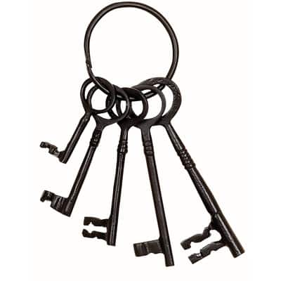 Set of 5" Black Aluminum Industrial Keys, 8" x 3" | Michaels